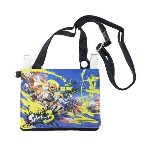 「メール便可」「クリップポケット」 スプラトゥーン3 クリップポケット ショルダー付きマルチポシェット 新入学 サンアート キッズポーチ 子ども 子供 ポケットがない服でもクリップで簡単に取り付けできる ハンカチやティッシュ、マスクやお菓子...