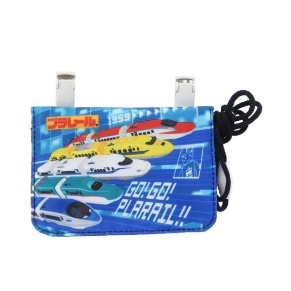 「メール便可」「クリップポケット」 プラレール ネックコード付き ミニ おでかけ ウォレット 鉄道 クリップポーチ キャラクター ブラック サンアート ポケットがない服でもクリップで簡単に取り付けできる 男の子大好き[プラレール]グッズにま...