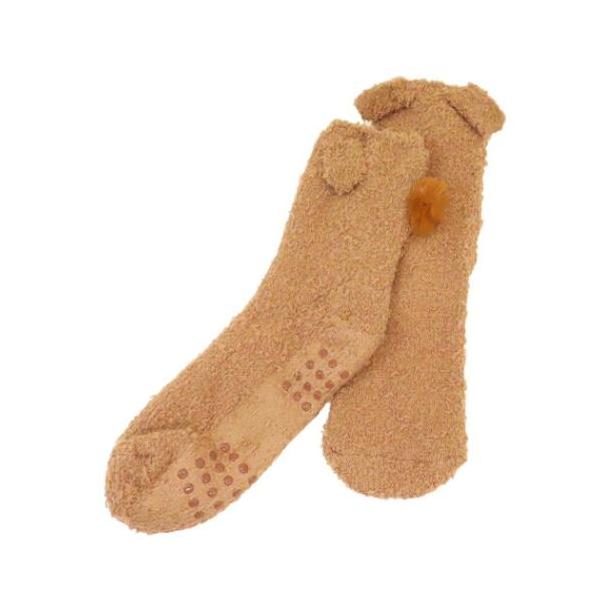 「もこもこソックス」 女性用防寒靴下 もこもこルームソックス アドラブルプードル ブラウン フレンズヒル FRIENDSHILL ウォーマー雑貨 足元が冷えやすい女性に嬉しいもこもこあったか靴下 FRIENDSHILLシリーズからキュートな...