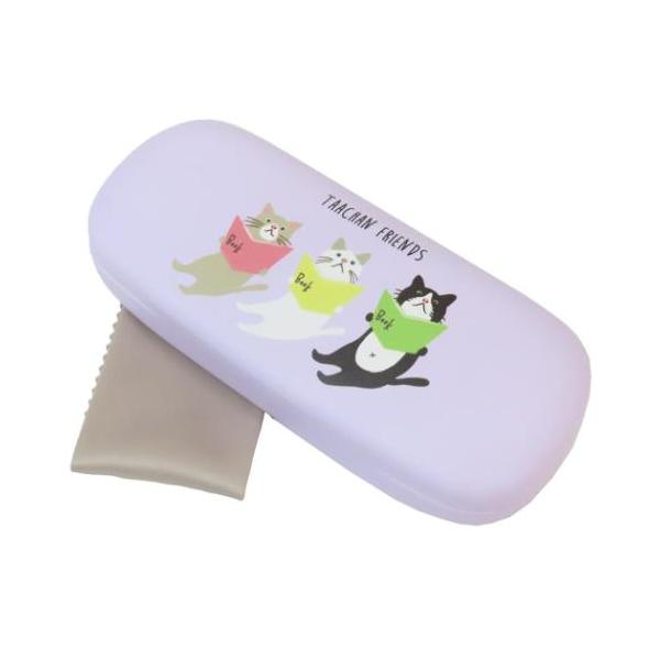 「メガネ サングラス」 眼鏡ケース ドクショフレンズ クロス付きメガネケース パープル ハードタイプ プレゼント ハードタイプだからカバンの中でもしっかり守ってくれる FRIENDSHILLシリーズからかわいいNEWアイテムが登場こちらは大...