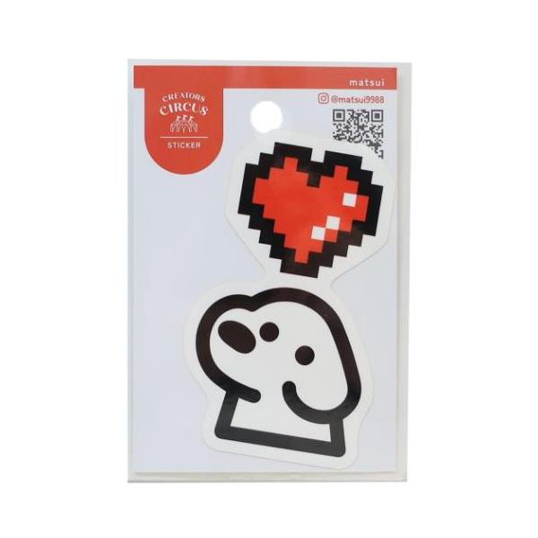 「ステッカーその他」 ダイカットシール クリエイターズサーカス ステッカー matui HEART フロンティア スマホや文具等に貼ってアートをより身近に感じられるステッカー サーカスのような「ワクワク、ドキドキ」「カラフルでキラキラした華...