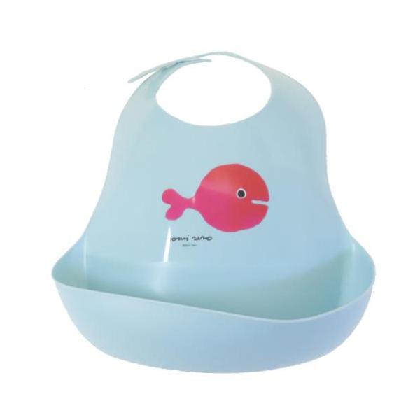 「ベビービブ：キャラクター」 食事エプロン 五味太郎 ベビー用品 学研ステイフル きんぎょがにげた みずいろ 五味太郎のかわいい子供食器シリーズ [五味太郎]の子供食器シリーズこちらはとってもキュートな[ベビー用お食事エプロン]食べこぼしを...