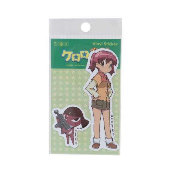 「ステッカー：キャラクター」 ケロロ軍曹 キャラクター ダイカットシール ビニールステッカー 2枚セット ギロロ伍長＆日向夏美 グッズ 自転車やパソコンいろんなところに貼って楽しい耐水ステッカー マンガもアニメも大人気の[ケロロ軍曹]のグッ...