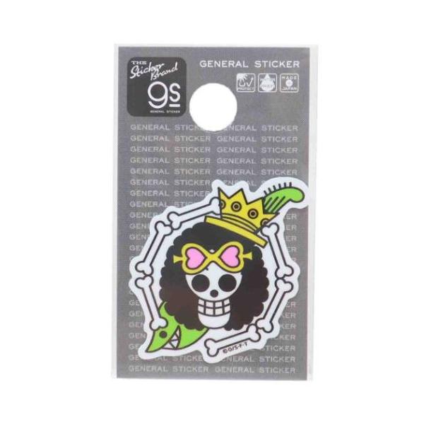 「ステッカー：キャラクター」 ワンピース アニメキャラクター ビニールシール ダイカットミニステッカー ブルック海賊旗 少年ジャンプ グッズ 自転車やパソコンいろんなところに貼って楽しい耐水ステッカー 大人気アニメ[ONE PIECE]グッ...