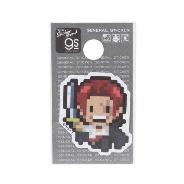 「ステッカー：キャラクター」 ワンピース ダイカットミニステッカー 少年ジャンプ ビニールシール アニメキャラクター ピクセル Sサイズ シャンクス エッグヘッドver 自転車やパソコンいろんなところに貼って楽しい耐水ステッカー 大人気アニ...