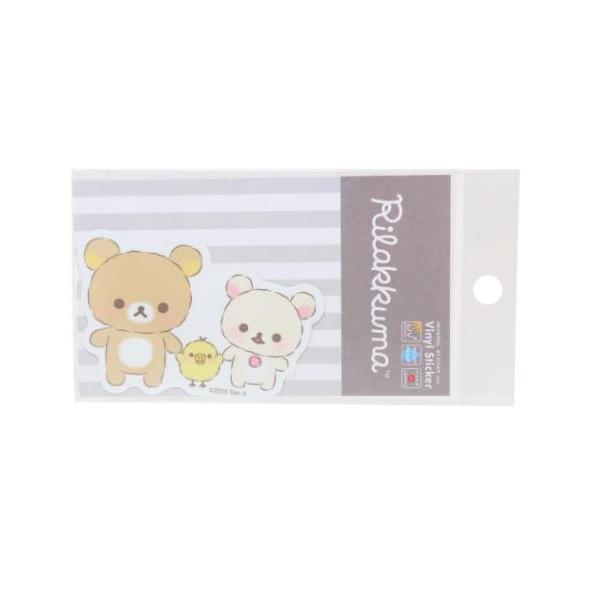 「ステッカー：キャラクター」 リラックマ キャラクター ステッカーキャラクター ダイカットステッカー 仲良し サンエックス グッズ 自転車やパソコンいろんなところに貼って楽しい耐水ステッカー サンエックスの大人気キャラクター[リラックマ]グ...