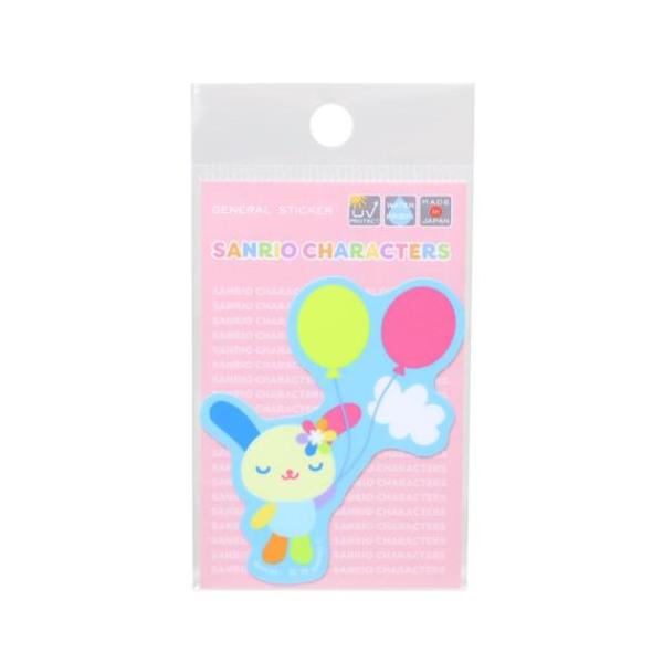 「ステッカー：キャラクター」 ビニールシール ウサハナ ダイカット ミニステッカー サンリオ 風船 DECOシール 耐光 耐水 日本製 キャラクター 自転車やパソコンいろんなところに貼って楽しい耐水ステッカー 大人気サンリオキャラクターグッ...
