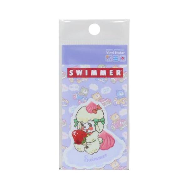 「ステッカー：キャラクター」 ビニールシール スイマー ダイカットミニステッカー SWIMMER ラッフィー スイーツ 耐水耐光 デコステッカー 自転車やパソコンいろんなところに貼って楽しい耐水ステッカー 人気雑貨ブランド[SWIMMER/...