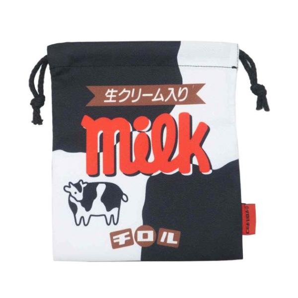 「メール便可」「巾着袋」 巾着袋 チロルチョコミルク＆コーヒーヌガー きんちゃくポーチ お菓子パッケージ 新学期準備雑貨 小物入れ キャラクター コップ入れやコスメ入れなどイロイロ使えるキャラポーチ みんな大好きお菓子のパッケージのかわいい...