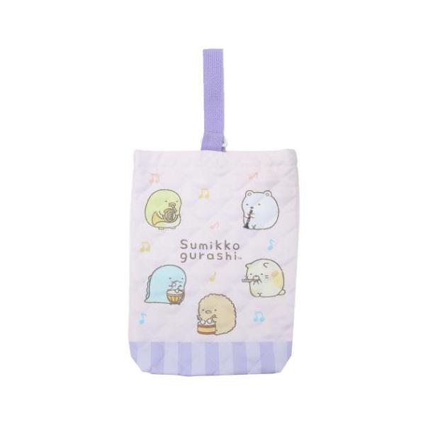 「シューズバッグ」 すみっコぐらし シューズバッグ 持ち手付きマルチケース キルトシューズケース 新入学 パープル サンエックス ケイカンパニー 体育館靴入れ 新学期準備雑貨 キルティング素材のママの手作り風バッグで通園通学もバッチリ サン...