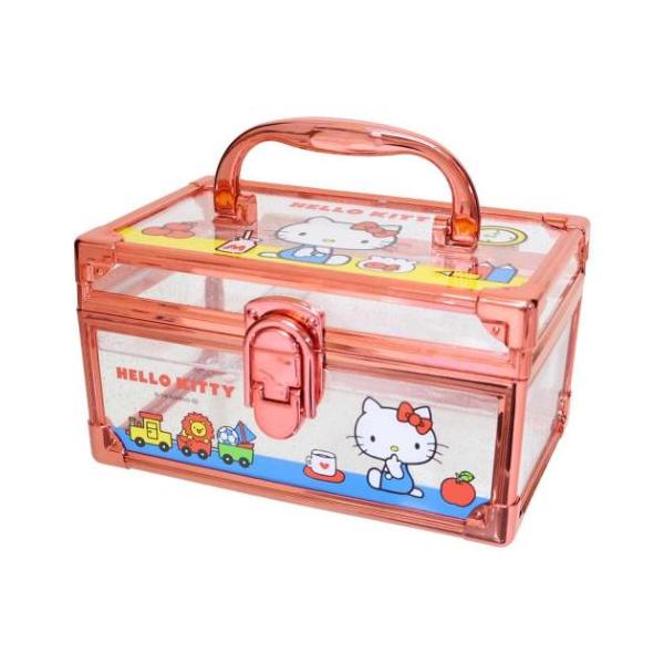 「バニティケース」 ハローキティ バニティケース サンリオ コスメボックス キャラクター レッド 小物の整理に便利なトレイ付き 大人気サンリオキャラクターグッズにまたまた可愛いnewアイテム登場こちらはコスメケースやジュエリーボックスにちょ...