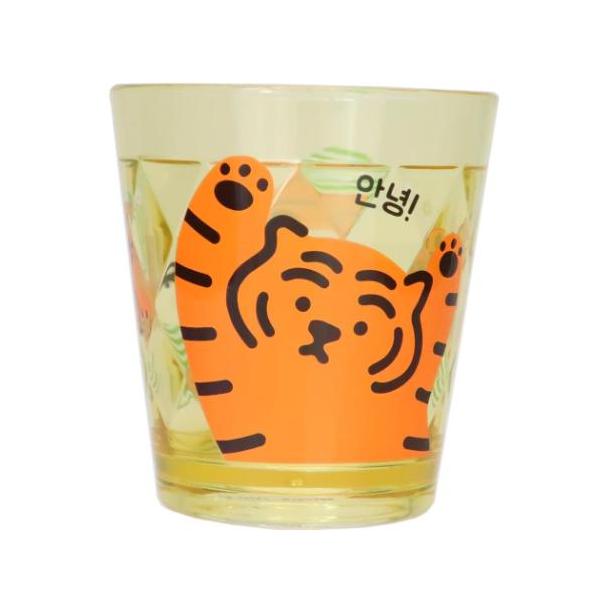 「メラミンカップ」 プラコップ MUZIK TIGER ムジークタイガー キラキラクリアカップ イエロー プラカップ 子供 ギフト キャラクター カラークリスタルのようにキラキラするかわいいコップ 韓国発のアクセ、ライフスタイルブランド[M...