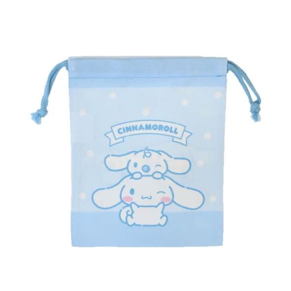 「巾着袋」 シナモロール 巾着袋 キャラクター巾着 S サックス サンリオ マルヨシ 幼稚園や小学校でのコップ袋や旅行用のポーチとして大活躍 大人気シナモロールの可愛らしいスクール雑貨シリーズこちらは小物を入れたりしておくのに便利な[きんち...