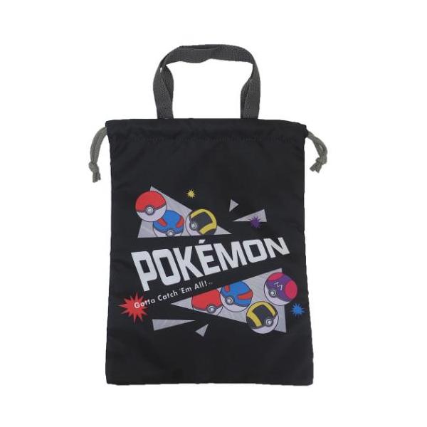 「シューズバッグ」 ポケットモンスター キャラクター シューズバッグ 巾着シューズケース クロ モンスターボール 新入学 ポケモン グッズ 新入学 新学期にぴったりなスクール雑貨シリーズ 大人気[POCKET MONSTER/ポケットモンス...