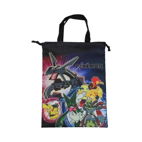 「シューズバッグ」 ポケットモンスター 巾着シューズケース ポケモン シューズバッグ キャラクター クロ ポケモン集合 マルヨシ 新入学 新学期にぴったりなジュニアバッグシリーズ 大人気[POCKET MONSTER/ポケットモンスター]の...