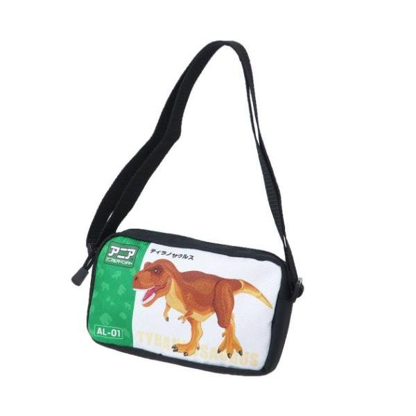 「ショルダーバッグ」 ショルダーバッグ アニア アニマルアドベンチャー ダイカットショルダー 恐竜 クロ ミニショルダーバッグ キッズポシェット キャラクター ちょっとしたお出かけに便利なキッズポシェット 動かして遊べる手のひらサイズのフィ...
