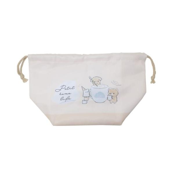 「メール便可」「ランチ巾着」 ランチ巾着 プチクマライフ お弁当きんちゃくポーチ 新入学 抗菌防臭 新学期準備 女の子 プチクマライフのかわいいランチ雑貨シリーズ 新入学 新学期にぴったりな大人気[プチクマライフ]のキュートなランチ雑貨シリ...