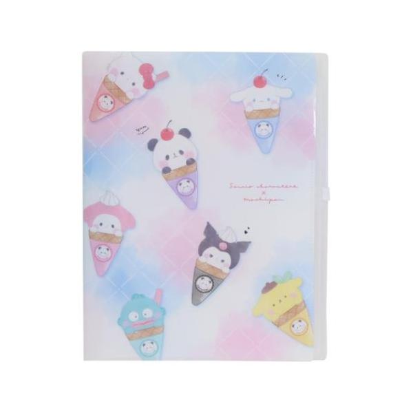 「ポケットファイル」 サンリオキャラクターズxもちもちぱんだ ファスナー付き6ポケットクリアファイル A4 サンリオ ポケットファイル かわいい Ice Magic 6ポケット＆ファスナーポケットもついて書類が整理整頓しやすい もちもちぱん...