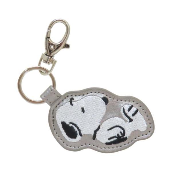 「キーホルダー」 スヌーピー キャラクター キーリング キーホルダー Get up ピーナッツ メタリックな生地に刺繍ワッペンを合わせたクールな雑貨シリーズ 大人気[PEANUTS/SNOOPY]グッズにまたまた可愛いnewアイテム登場こち...