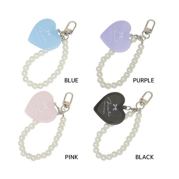 「キーホルダー」 キーリング ハートミラー カミオジャパン 高見えパールチャーム付きのミラー 毎日が楽しくなるキュートなZAKKAシリーズこちらは外出先でも身だしなみをチェックできる[ハートミラー]ミラーは取り外し可能なので、パールと別で使...