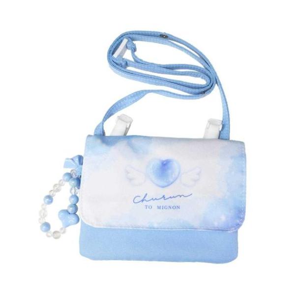 「クリップポケット」 クリップポケット 横長タイプショルダーひもつき どこでもポッケ ちゅるんとミニョン ポケットがない服でもクリップで簡単に取り付け出来る 毎日がたのしくなるキュートな雑貨シリーズこちらはかわいいトレンドのチャームつき[シ...