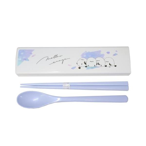 「箸 おはしセット」 コンビセット mellow enaga 抗菌 ツインセット スライド式 おはし＆スプーン ニュアンス 新学期準備 お箸 スプーン かわいい 日本製 mellow enagaのかわいいランチ雑貨シリーズ 入学 新学期にぴ...
