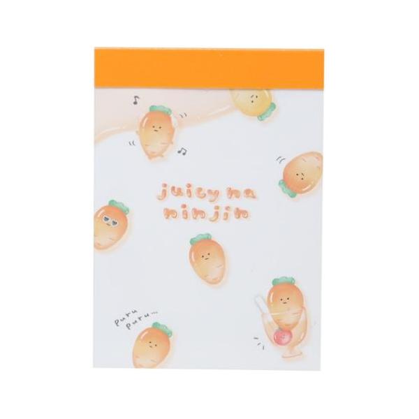 「メモ帳」 メモ帳 ジューシーなにんじん ミニミニメモ にんじん カミオジャパン 新学期準備文具 サッと取り出してメモできる超便利なちっちゃいメモ 毎日が楽しくなるキュートなステーショナリーシリーズこちらは定番アイテム[ミニメモパッド]中の...