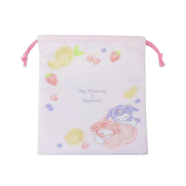 「巾着袋」 巾着袋 マイメロディ クロミ マチ付き巾着 きんちゃくポーチ サンリオ カミオジャパン 新学期準備 サンリオキャラクターのかわいいランチ雑貨シリーズ 入学 新学期にぴったりのキュートなランチ雑貨シリーズこちらはかわいい[マチ付き...