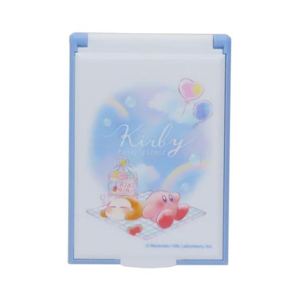 「手鏡」 星のカービィ 手鏡 カードミラーS ENJOY PICNIC カミオジャパン コンパクトミラー 超ミニサイズでポーチにすっぽり収まるスタンド式ミラー 大人気ゲーム[星のカービィ]グッズにまたまた可愛いnewアイテム登場こちらは身だ...