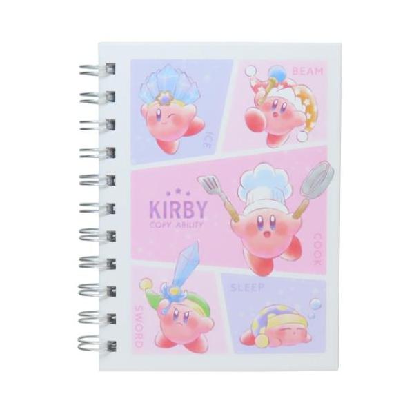 「ミニノート リングノート」 星のカービィ グッズ リングノート キャラクター A6Wリングノート COPY ABILITY 使いやすいA6サイズのリングノート 大人気ゲーム[星のカービィ]グッズにまたまた可愛いnewアイテム登場こちらは定...
