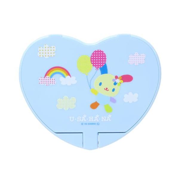 「手鏡」 手鏡 ウサハナ ハート型コンパクトミラー 空 サンリオ カミオジャパン 化粧直し いつでもサッと身だしなみチェック 大人気サンリオキャラクターグッズにまたまた可愛いnewアイテム登場こちらは身だしなみの必需品[ハート型コンパクトミ...