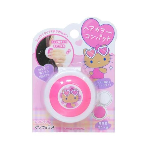 「コスメ雑貨」 ハローキティ キャラクター ヘアカラー用品 ヘアカラーコンパクト 日焼け ピンク サンリオ グッズ 手を汚さずに塗れる1DAYヘアカラー 大人気サンリオキャラクターグッズにまたまた可愛いnewアイテム登場手を汚さずに塗れる1...