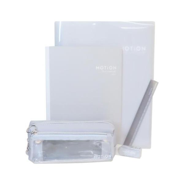 「文房具セット」 5点文房具セット MOTiON 文具セット カミオジャパン gray グッズ 入学新学期にぴったりな文具5点セット シンプルデザインで使いやすい[MOTiON]ステーショナリーシリーズこちらは大好評の文具がパックになった[...
