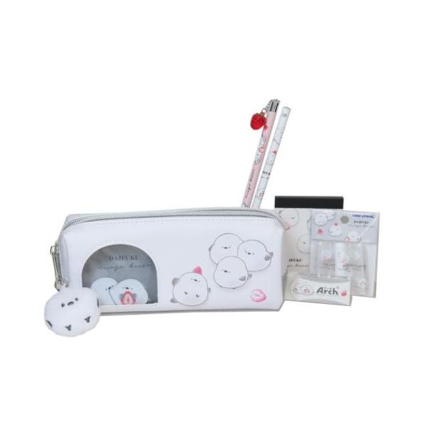 「文房具セット」 文具セット ずっとシマエナガ 6点文房具セット だいふくエナガ 新学期準備文具 かわいい 入学新学期にぴったりな文具6点セット 毎日が楽しくなるキュートなステーショナリーシリーズこちらは大好評の文具がパックになった[文房具...