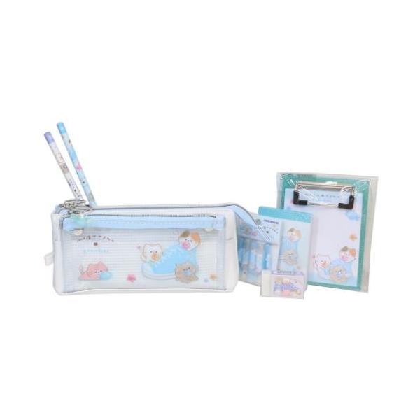 「文房具セット」 文具セット もぐにゃん 7点文房具セット キャンディ 新学期準備文具 かわいい 入学新学期にぴったりな文具7点セット 毎日が楽しくなるキュートなステーショナリーシリーズこちらは大好評の文具がパックになった[文房具7点セット...