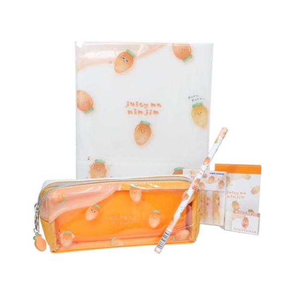 「文房具セット」 文具セット ジューシーなにんじん 6点文房具セット にんじん カミオジャパン 新学期準備文具 入学新学期にぴったりな文具6点セット 毎日が楽しくなるキュートなステーショナリーシリーズこちらは大好評の文具がパックになった[文...