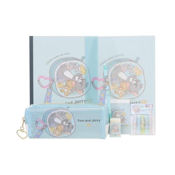 「文房具セット」 トムとジェリー 7点文房具セット ワーナーブラザース 文具セット キャラクター cheese pouch カミオジャパン 入学新学期にぴったりな文具7点セット 大人気[トム＆ジェリー]のキュートなステーショナリーシリーズこ...