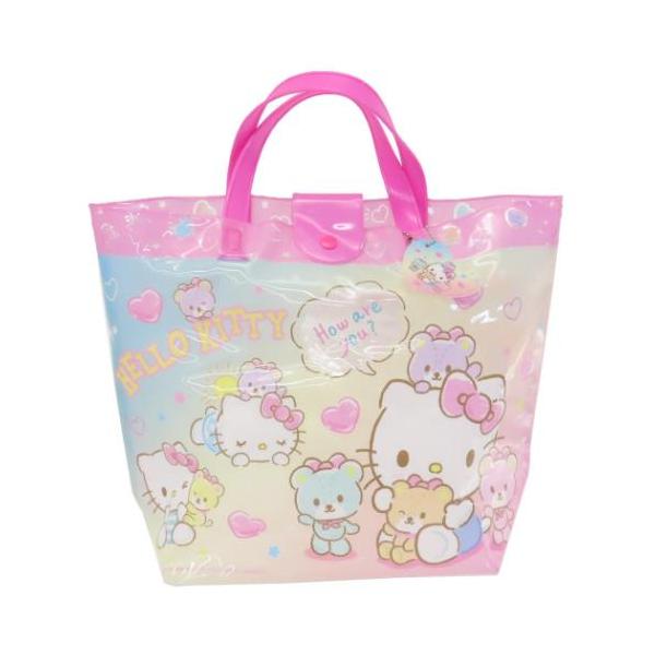 「プールバッグ」 ハローキティ バケット型ビニールトート プールバッグ サンリオ キャラクター グッズ 海やプールはもちろん、キャンプ等の時にも大活躍のビーチバッグ 大人気サンリオキャラクターのサマーレジャーシリーズこちらは夏の定番アイテム...