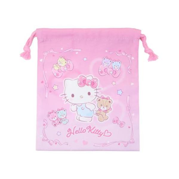 「巾着袋」 ハローキティ サンリオ キャラクター 巾着袋 きんちゃくポーチS 高波クリエイト 幼稚園や小学校でのコップ袋や旅行用のポーチとして大活躍 大人気サンリオキャラクターのスクール雑貨シリーズこちらは小物を入れたりしておくのに便利な[...