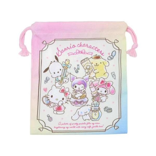 「巾着袋」 きんちゃくポーチS サンリオキャラクターズ 巾着袋 サンリオ 高波クリエイト グッズ 幼稚園や小学校でのコップ袋や旅行用のポーチとして大活躍 大人気サンリオキャラクターズのスクール雑貨シリーズこちらは小物を入れたりしておくのに便...