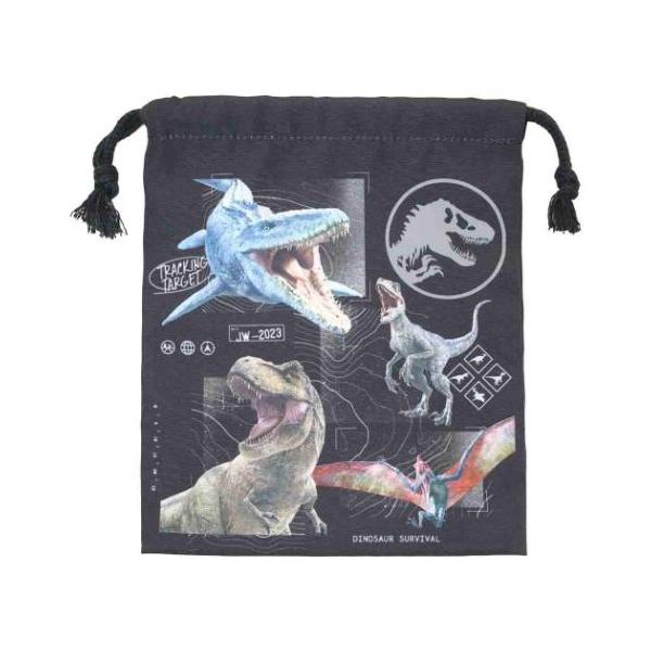 「巾着袋」 ジュラシックワールド きんちゃくポーチS 恐竜 巾着袋 映画キャラクター 高波クリエイト 幼稚園や小学校でのコップ袋や旅行用のポーチとして大活躍 大人気SFアクション映画[ジュラシックワールド]のスクール雑貨シリーズこちらは小物...