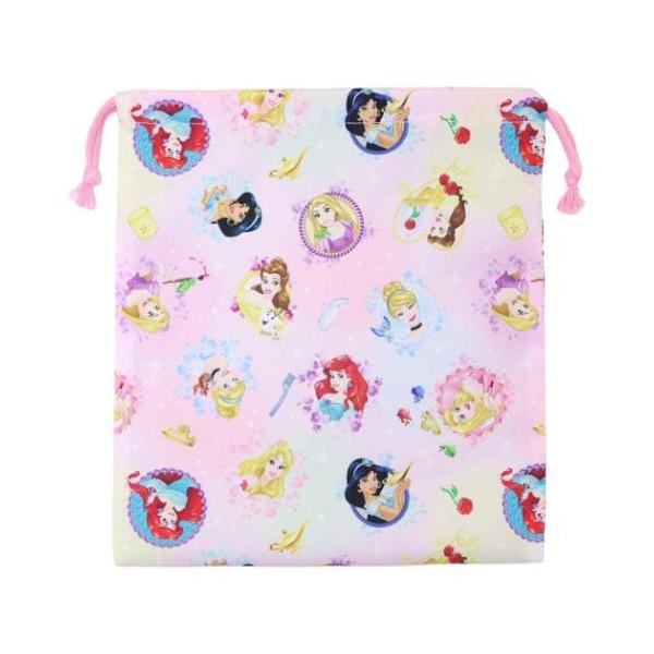「巾着袋」 ディズニープリンセス グッズ 巾着袋 ディズニー キャラクター きんちゃくポーチM 着替えを入れたり、運動靴をいれるのにぴったりな巾着 大人気ディズニーキャラクターのスクール雑貨シリーズこちらはとっても可愛い[きんちゃく袋M]体...