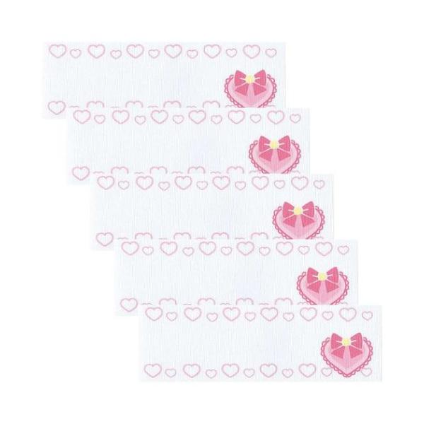 「メール便可」「お名前シール ワッペン ネームペン」 名前ラベル ネームラベルSS 5枚セット ハートリボン 新入学 お気に入りシリーズ 清原 新入園 新入学にぴったりなかわいい雑貨シリーズ 入園 入学にぴったりなかわいい手芸雑貨シリーズこ...