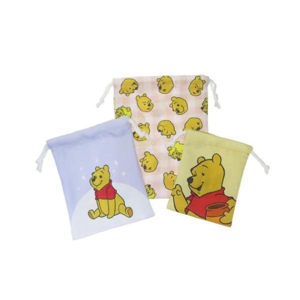 「巾着袋」 くまのプーさん 3P巾着 きんちゃくポーチ3枚セット 巾着袋 パステル ディズニー キャラクター グッズ 3サイズあるから用途に合わせて使い分けできる 大人気ディズニーキャラクターグッズにまたまた可愛いnewアイテム登場プーさん...