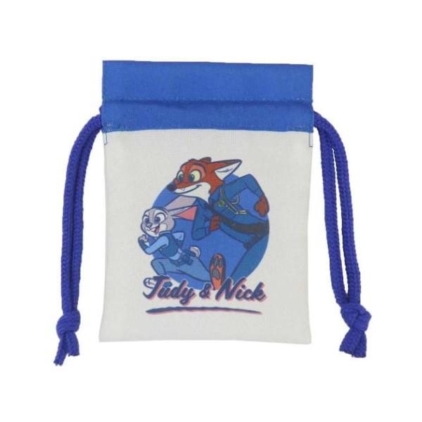 「巾着袋」 ズートピア ミニ巾着袋 豆巾着 ニック＆ジュディ ディズニー マリモクラフト アクセサリーやイヤホンなど小物を入れるのにぴったり 大人気ディズニーキャラクターグッズにまたまた可愛いnewアイテム登場こちらは小さくてかわいい[豆巾...