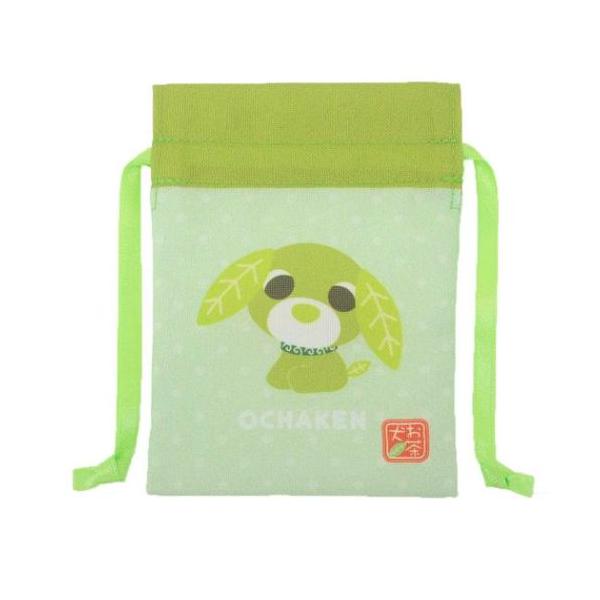 「巾着袋」 お茶犬 豆巾着 ミニ巾着袋 ベーシックシリーズ リョク キャラクター アクセサリーやイヤホンなど小物を入れるのにぴったり 癒しをテーマにしたキャラクター[お茶犬]グッズにまたまた可愛いnewアイテム登場こちらは小さくてかわいい[...