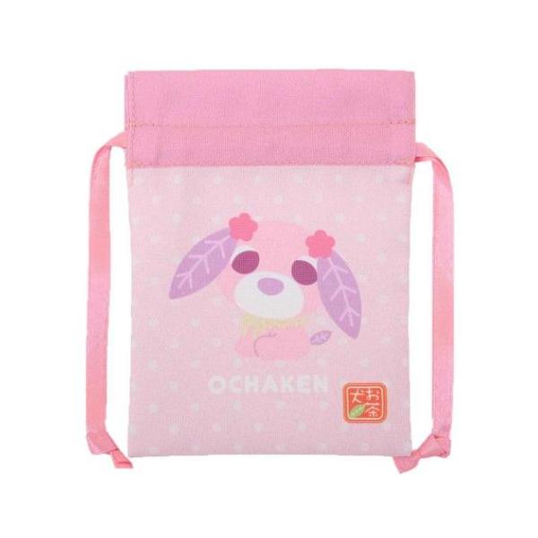 「巾着袋」 お茶犬 キャラクター ミニ巾着袋 豆巾着 ベーシックシリーズ ハナ アクセサリーやイヤホンなど小物を入れるのにぴったり 癒しをテーマにしたキャラクター[お茶犬]グッズにまたまた可愛いnewアイテム登場こちらは小さくてかわいい[豆...