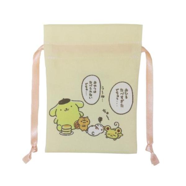 「巾着袋」 ポムポムプリン ミニ巾着袋 豆巾着 チームプリン YE サンリオ マリモクラフト まめきんちゃく 小物入れ アクセサリーやイヤホンなど小物を入れるのにぴったり 大人気サンリオキャラクターグッズにまたまた可愛いnewアイテム登場こ...