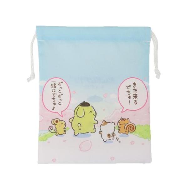 「巾着袋」 ポムポムプリン グッズ 巾着袋 キャラクター マチ付き巾着 チームプリン ひとコマ サンリオ マルチに使える大きめサイズ 大人気サンリオキャラクターグッズにまたまた可愛いnewアイテム登場こちらは便利な[巾着ポーチ]底マチ付きで...
