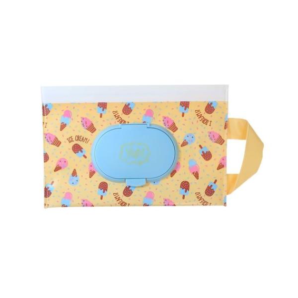 「ミニポーチ クリアポーチ」 フタ付きキャリーポーチ ヤップ ミニポーチ 丸眞 アイスキャリー グッズ ウェットティッシュの持ち運びに便利なフタ付きポーチ 便利で可愛いウェットティッシュポーチが登場こちらはフタ付きで使いやすい[蓋付きウェッ...